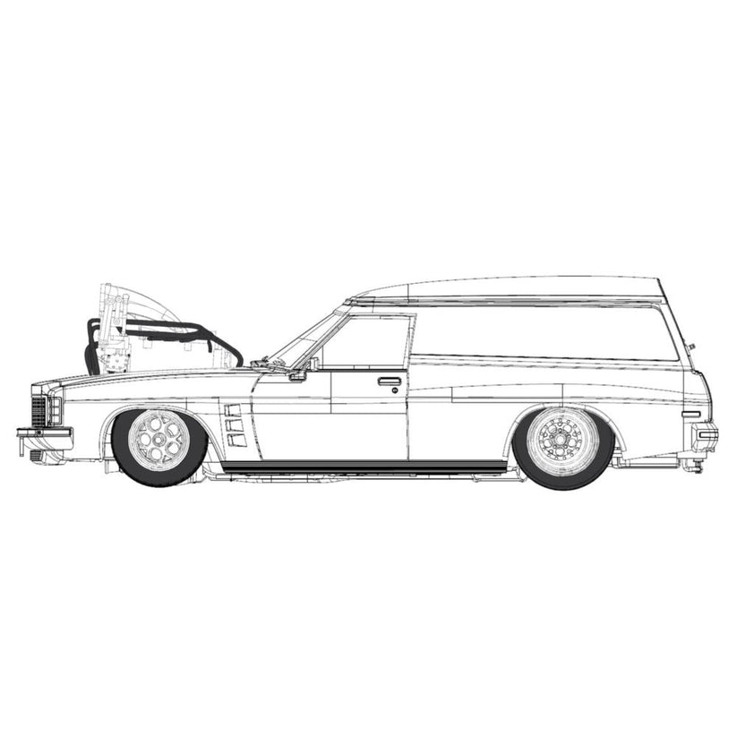 DDA HJ Holden Panel Van Custom Blown 1/24 Plastic Kit – Lazy Modeller